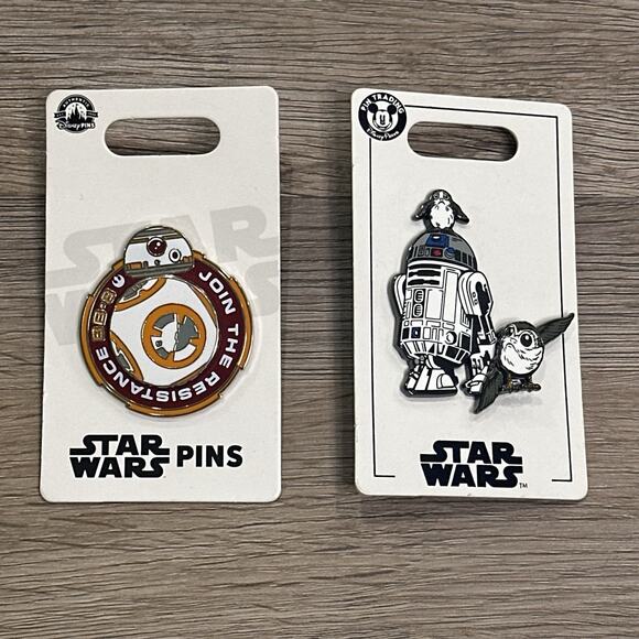 Disney | Other | Disney Star Wars Pins Set Of 2 New R2d2 And Bb8 ...